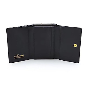 kofoviv Cute Fashionable Cartoon character Small Wallet Short Ladies Girls Purses Leather Trifold Wallets Money Bag (E)