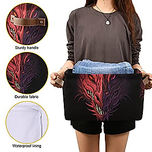 3D Magical Animal Dragon Storage Bins Basket, Collapsible Storage Cube Rectangle Storage Box with Handles for Shelf Closet Nursery Bedroom Home Office 1 Pack