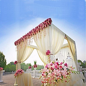 Tableclothsfactory 4 Post Height Adjustable Canopy Chuppah Mandap Wedding Photo - Hardware Kit Only