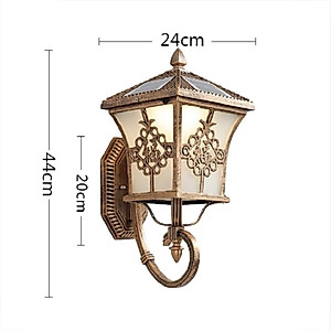 Zziyj LED Solar Wall Light Garden Outdoor Security Lights Vintage Solar Lantern Wall Lights for Patio Deck Yard Garden Fence Home Stairs Wall Lamp
