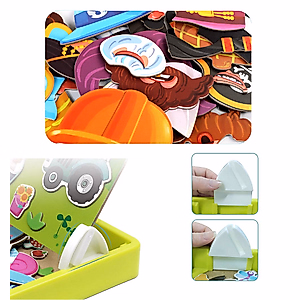 ZSFLZS Magnetic Puzzles Face Dress Up Travel Game Double Side Preschool Educational Learning Toy for Kids