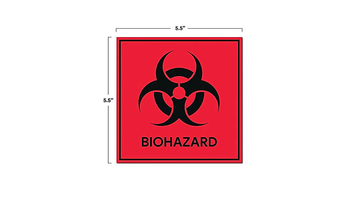 Biohazard Stickers Signs (Pack of 10) | Decals for Labs, Hospitals, and ...