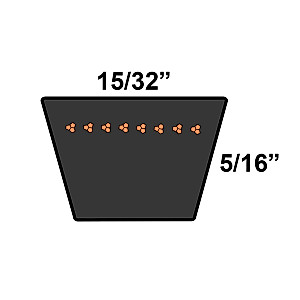 D&D PowerDrive 11A1615 Metric Standard Replacement Belt