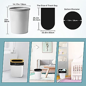 FYY Trash Bag, 8 Gallon 80 Count Garbage Bag Compostable 1.5 Mil Thickness Trash Bags Wastebasket Bin Liners for Home Bathroom Bedroom Kitchen Office (4 Rolls) Black