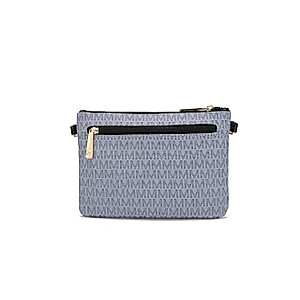 MKF 2 in 1 Crossbody Bags for Women, Wristlet Purse - Ladys Small PU Leather Messenger Handbag - Adjustable Strap Navy