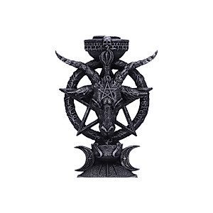 Nemesis Now Baphomet Candle Holder, Occult Decor, Hand-Painted Resin, Pentagram Base, 15.5cm