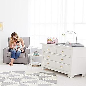 Skip Hop Diaper Caddy Organizer with Touch Sensor Night Light, Nursery Style, Pink Heather