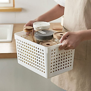 Operitacx 2pcs Box Storage Basket Plastic Storage Bins Woven Storage Baskets Toiletry Containers Files Desktop Organizing Box Desktop Sundry Case Plastic Box Storage Holder Cosmetic Box A4