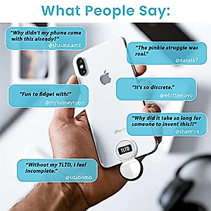 TLTD Premium Phone Grip Holder with 360°Rotation Pop Out Silicone Cushion Finger Grip for iPhone Samsung Smartphones with Secure Stick to phone & case Comfortable than Ring & Collapsible Strap (Black)