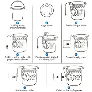 Mini Washing Machine Portable Turbine Washer,Portable mini washing machine, Portable Washing Machine with USB for Travel Business Trip or College Rooms (No remote control)