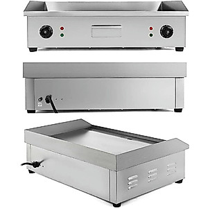 Commercial Electric Frying Pan, Flat Pan Steak Fried Rice Teppanyaki, with 50-300 ℃ Adjustable Thermostatic Control, Used in Kitchen And Dining Room