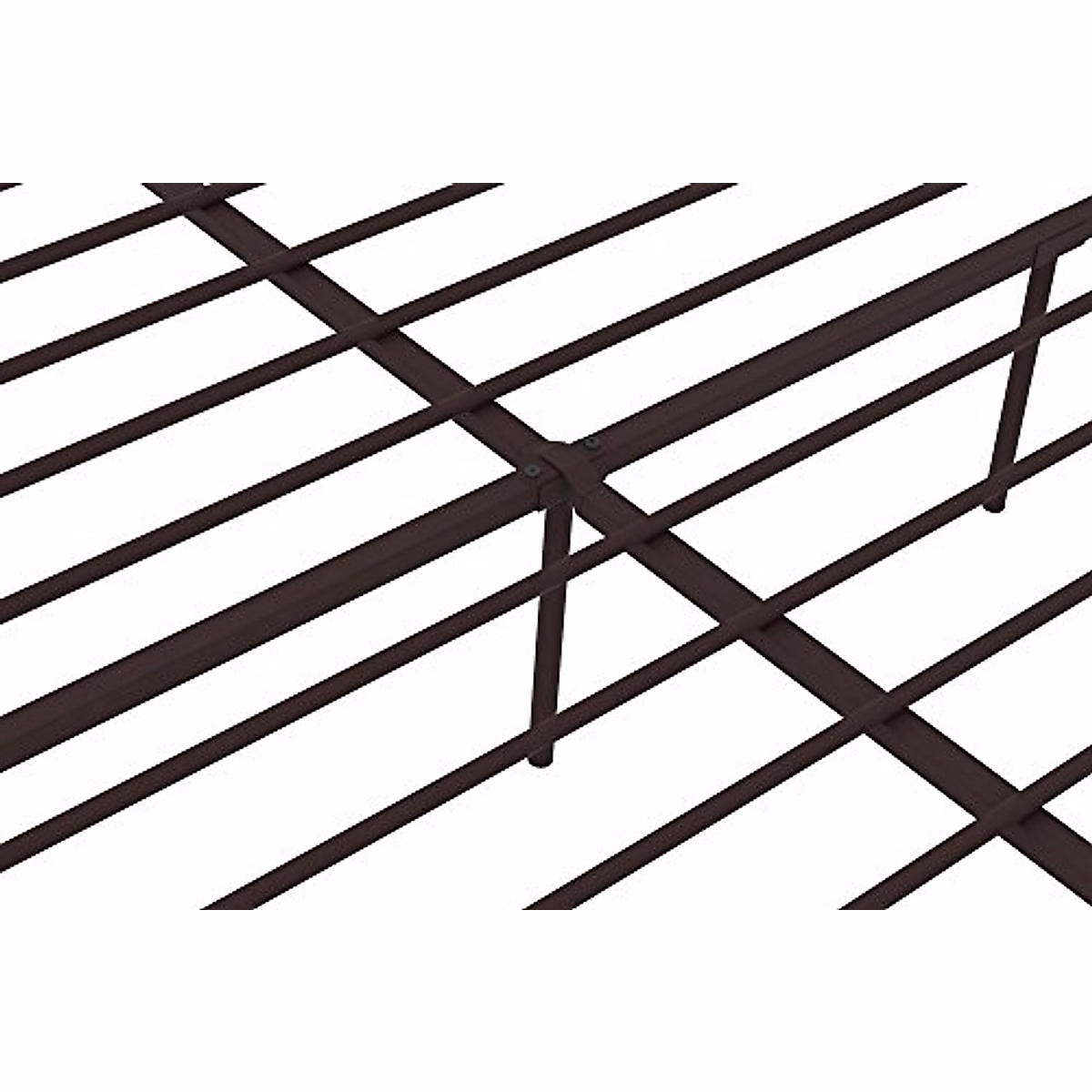 DHP Lafayette Metal Platform Bed with Rustic Style Curved Headboard and Footboard, Adustable Base Height for Underbed Storage, No Box Spring Needed, King, Bronze