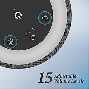 BUFFBEE White Noise Sound Machine for Sleeping with 17 Soothing Sounds, 8 Color Night Light, Memory Function, Fabric Design - Noise Maker for Home, Office, Kids and Adults