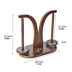 Nuhikap Yarn Holder, Magnetic Yarn Ball Holder, Double Yarn Spindle,Rotating Wooden Sewing Tool for Knitting, DIY Crafts