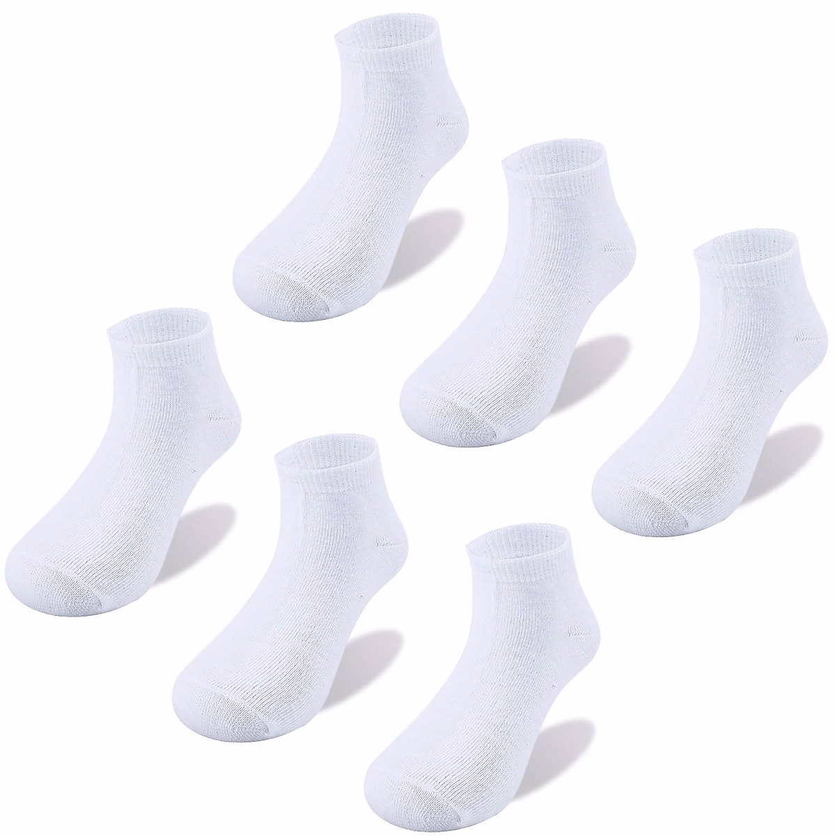 Cooraby 25 Pairs Kids' Socks Low Cut Socks Half Cushion Sport Ankle Athletic Socks for Boys Girls