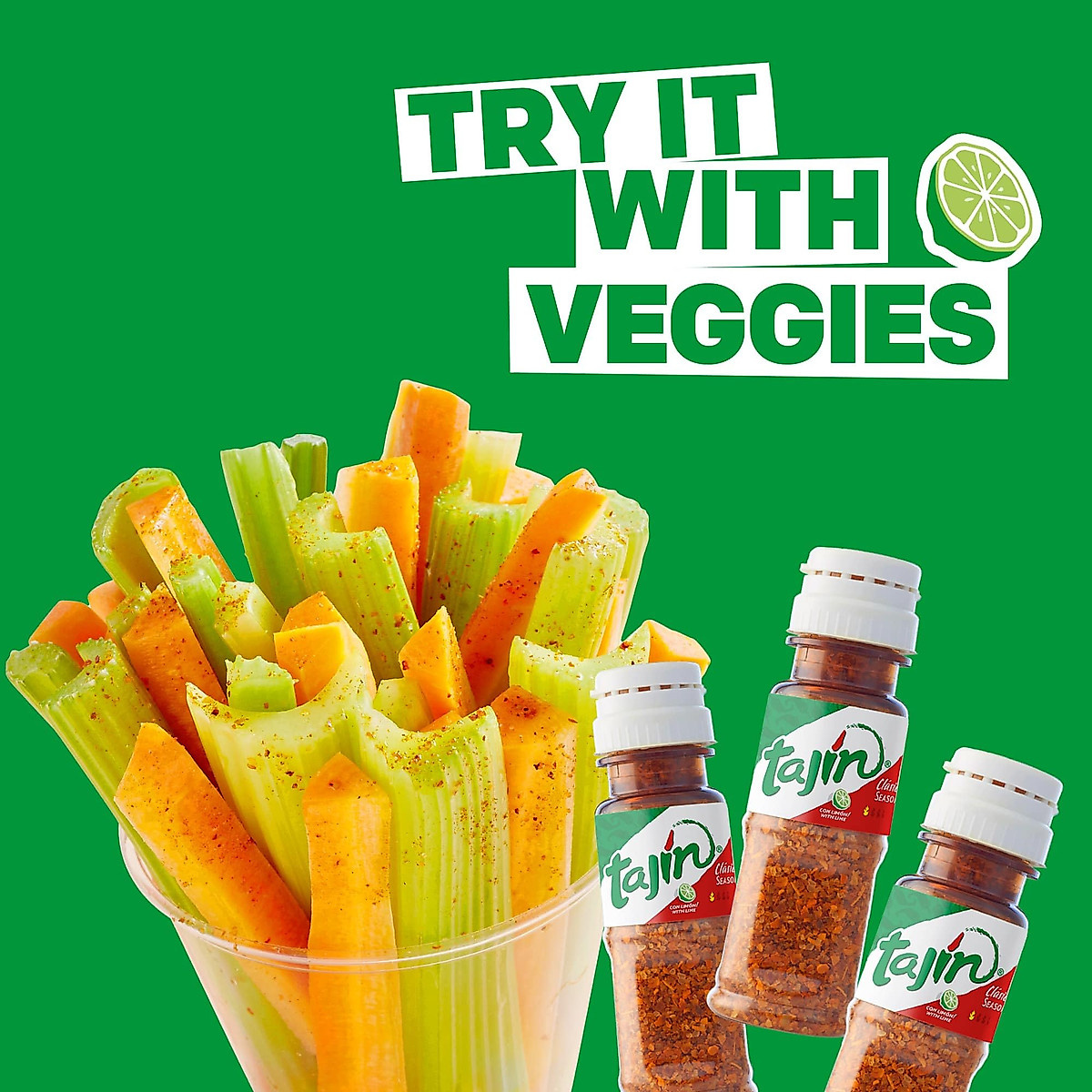 Tajín Clásico Chile Lime Seasoning Mini Display 0.35 oz, 40 Mini Bottles (Pack of 1)