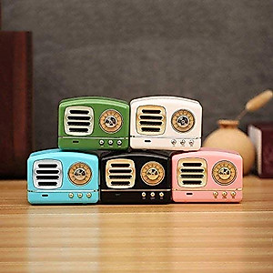 Dosmix Wireless Stereo Retro Speakers, Portable Bluetooth Vintage Speakers with Powerful Sound, Answering Calls, Alexa Support, TF Card, AUX for Kitchen Bedrooms Party Outdoor Android iOS White