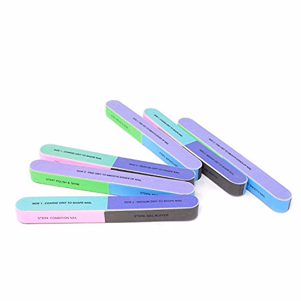 Honbay 6PCS Nail Art Tool Nail File Nail Buffer Cosmetic Manicure, 7 Ways