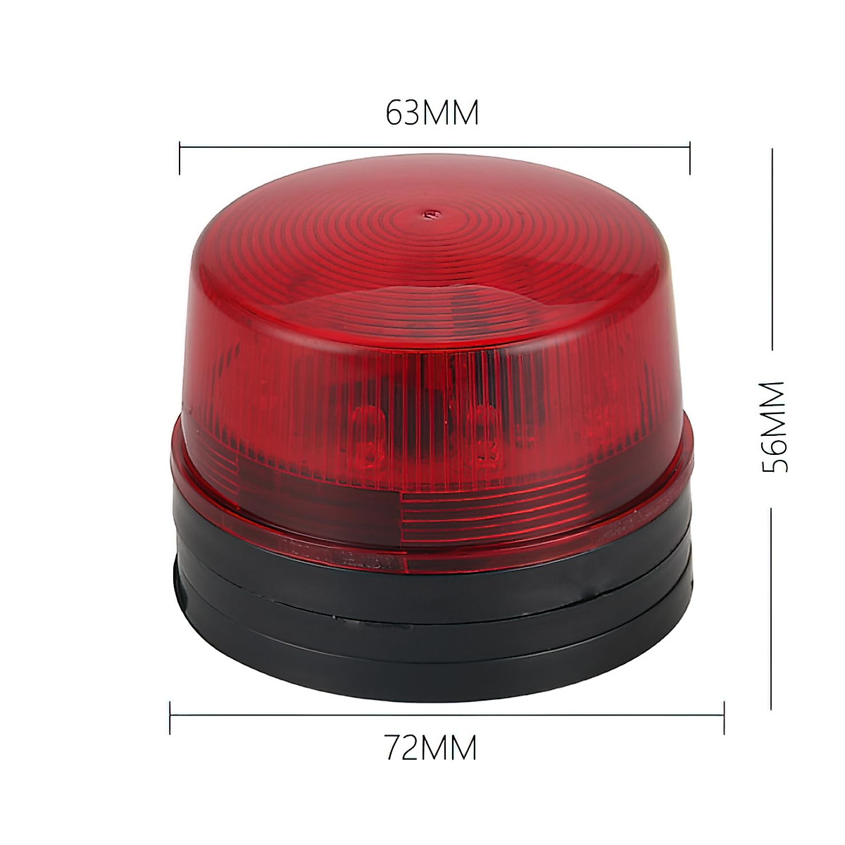 Blue Strobe Beacon Light,Lelukee 2pcs DC 12V Flashing Light Rainproof Blue Led Alarm Signal for Field Work Snowplow Outdoor Work Home Security System Etc. (Blue)