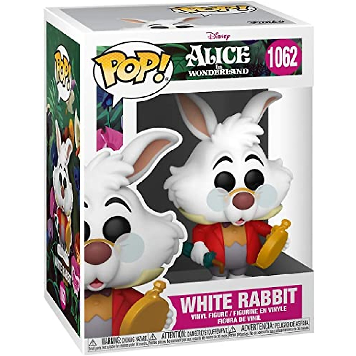 White Rabbit w/Watch Pop #1062 - Alice in Wonderland 70th Anniversary Vinyl Figure (Bundled with Plastic Protector Case/Box)