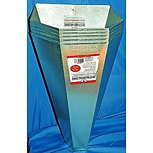 Little Giant RC2 Galvanized Steel Medium Poultry Restraining Flat Back Design Funnel Cone for Chicken, Birds, and Turkeys up to 10 Pounds, (2 Pack)