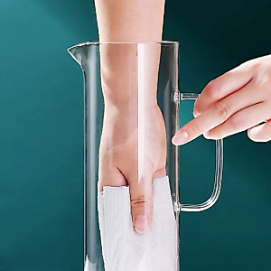 Auxmeware - Heat Resistant Glass Pitcher With Lid And Spout, Glass Iced Tea Pitchers Beverage Pitchers For Fridge, Glass Water Pitcher And Carafe 1000ml/34oz
