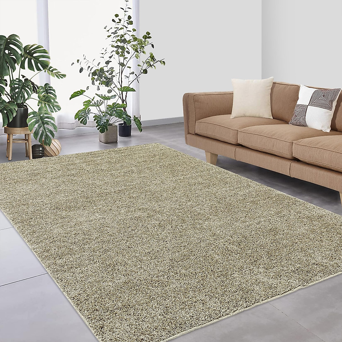 GlowSol Area Rug 9x12 Shag Rugs Fuzzy Plush Rug Large Rug Stain Resistant Carpet Shag Non Slip Area Rug for Living Room, Bedroom, Dining Room Pet Friendly High Traffic Non-Shedding Rugs