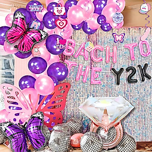 JeVenis Bach to the Y2K Balloons Y2K Bach Party Decoration Retro 70s Bridal Shower Decorations Throwback Bachelorette Balloons