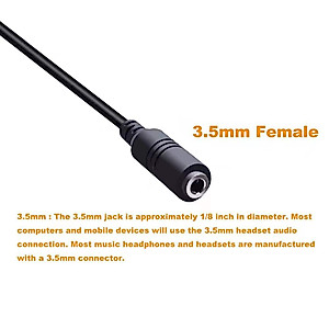 Headset Adapter Converter 3.5mm Plug to Female RJ9 Handset/Headset Plug for Ciscoo Telephone 9961 9941 7940 7941 7942 7970 7971 8841 8845 M22 (1 Pack), BLACK 3.5mm to rj9 ADAPTER