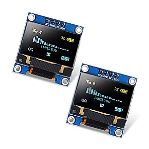 Organizer 0.96" Inch Yellow and Blue I2C IIC Serial OLED LCD LED Display Module with Raspberry PI 128X64 for Arduino 51 MSP420 STIM32 SCR (2pcs)