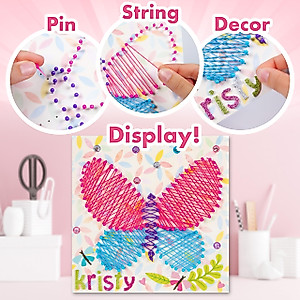Creative Kids String Art Kit for Kids Age 6+ | 4 Fun Projects in 1 String Art Craft Kit Flower, Heart, Rainbow & Unicorn | String Art Kids Birthday Gifts for Girls & Boys