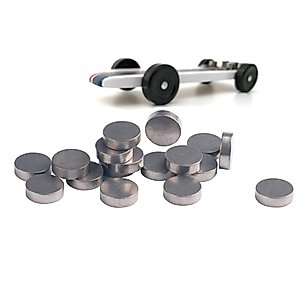MUUNN Cylindrical Tungsten Weights for Pinewood Cars Derby,Bring Your Car to The 5 oz Limit and Make The Faster Pine Derby Car,10-Pack (1/8 oz Each)