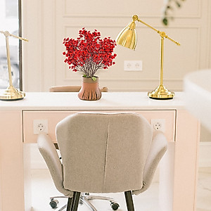 Uieke 6 Pcs Baby Breath Artificial Flowers Faux Silk Gypsophila Bouquet Fake Flower Real Touch Red Flowers for Hotel Home Office Kitchen Bathroom Wedding Party DIY Garden Vase Decor