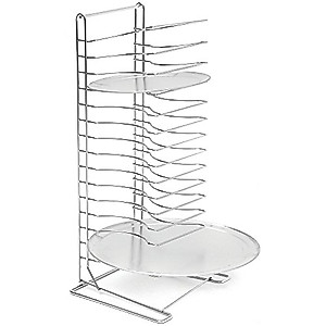 American Metalcraft 19029 Chrome-Plated Steel Standard Pizza Rack, 15 Slots, Silver
