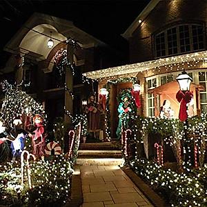 SPRKLINLIN 2 Pack 100 LED Solar Power Fairy Lights, 33FT Outdoor Fairy Lights Waterproof Copper Wire 8 Modes Fairy Lights for Garden, Patio, Wedding, Party, Christmas, Home (White)