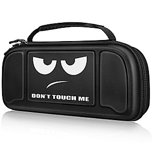 Fintie Carrying Case for Hori Nintendo Switch Split Pad Pro Controller - [Shockproof] Protective Cover Travel Bag w/30 Game Card Slots, Compatible with Nintendo Switch OLED Model, Dont Touch