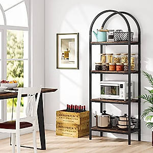 Tribesigns 4-Tier Open Bookshelf Set of 2, 70.8" Wood Bookcase Storage Shelves with Metal Frame, Freestanding Display Rack Tall Shelving Unit for Office, Bedroom, Living Room (Rustic Brown, 2PCS)