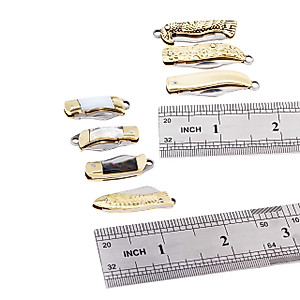 Miniature Gadgets Pocket Knife, Eastern Delights EDC Ultra Smallest Multifunction Cutting Blade Tool (Black Shell Handle)