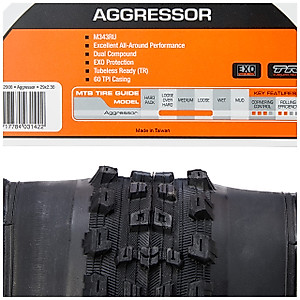 MAXXIS Aggressor EXO/TR Tire - 29in Dual Compound/EXO/TR, 29x2.3