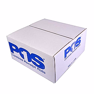 POS1 Thermal Paper Rolls 2-1/4 x 75 ft | 38mm diameter | fits Verifone vx520 | fits Ingenico iCT220 and iWL250 | CORELESS | BPA Free | 50 rolls per case
