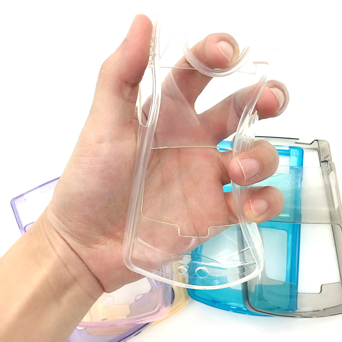 Crystal Shell Soft TPU Case Protective Cover for GBC Gameboy Color Console Protection Cover (Clear)