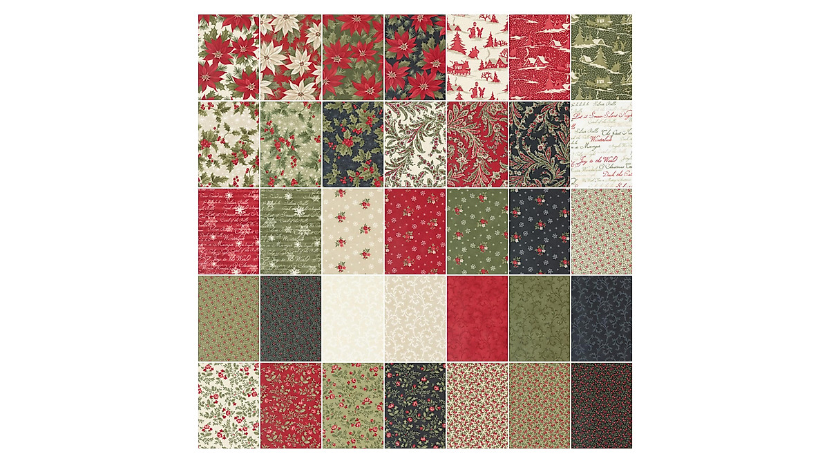 A Christmas Carol Layer Cake by 3 Sisters | Festive Quilt Squares