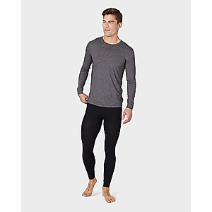 32 Degrees Men's 2-Pack Performance Lightweight Thermal Baselayer Legging Pant, Black/Black, Medium