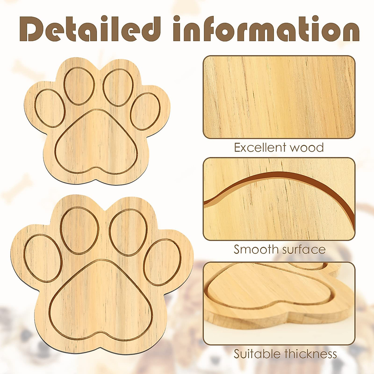 2 Pcs Paw Decorative Cutting Board Wood Serving Board Paw Shaped Wooden Cutting Board Dog Paw Wood Board Wood Charcuterie Boards Decorative Wood Tray for Home Kitchen Decor