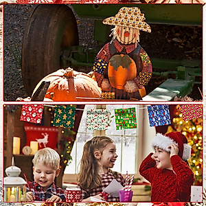 Tatuo 80 Pcs Thanksgiving Christmas Cotton Fabric Strips Set Roll up Fall Fabric Bundle 2.55 Inch Quilting Fabric Precut Roll for Quilting Patchwork Sewing DIY Craft Blanket Purse Making Supplies