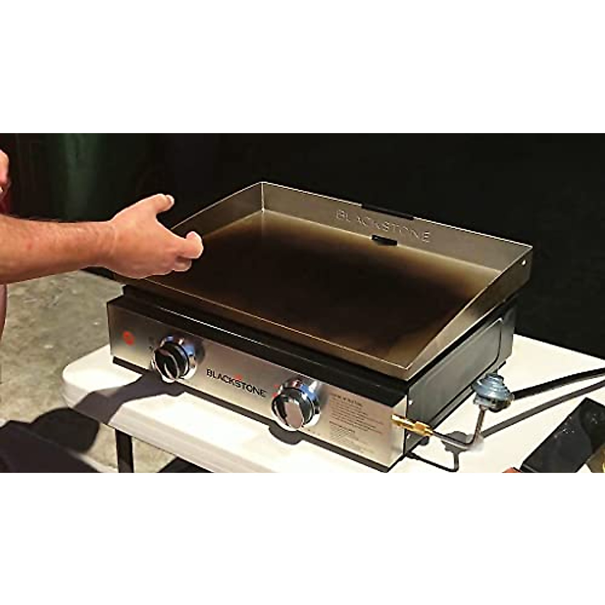 GasSaf 5 FT Propane Adapter Hose with Griddle Regulator, Griddle Gas Conversion Kit for Blackstone 17”, 22” Tabletop Griddles and Blue Rhino Razor Griddle