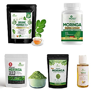 MOGO Organic Moringa Powder Capsules,180 Ct | Moringa Supplement for Energy, Immunity & Joint Health, Our Moringa Capsule Made with Pure Moringa Powder Organic,Vegan and Non GMO.