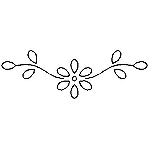 Quilting Stencils for Machine and Hand Quilting - 2 Quilting Stencils for Border Patterns - Ginger Flower Border, Flower Plastic Quilt Stencil Set with Guide