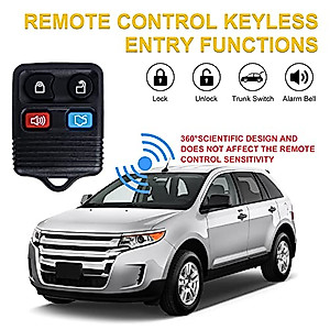 Pilida Keyless Entry Remote Clicker Control Replacement Fit for Escape Focus Fusion Mustang Taurus Explorer| Lincoln| Mercury| 4 Button Car Key Fob CWTWB1U345 Pack of 2