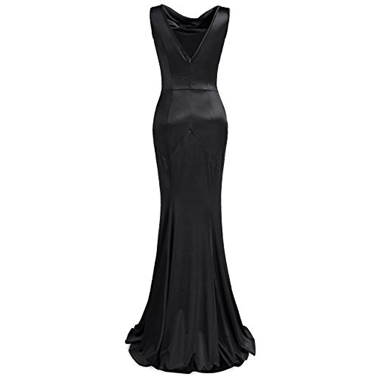 MUXXN Women's Sleeveless Floor Length Sheath Formal Vintage Cocktail Evening Long Maxi Dress Black L